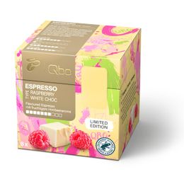 Qbo Flavoured Espresso Raspberry White Choc - 8 Kapseln - Intensit&auml;t: 7/10