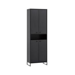Tchibo - Flurschrank »Janne« - 60x33x185,5cm - schwarz - Holz / Metall