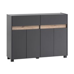 Tchibo - Kommode »Cosmo« - 112x33x85cm - anthrazit - Holz / Metall / Kunststoff