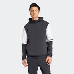 Kapuzensweatshirt adidas Performance "SQ25 SW HOOD", Herren, Gr. L, schwarz-weiß (schwarz, weiß), Obermaterial: 70% Baumwolle, 30% Polyester, Sweatshirts