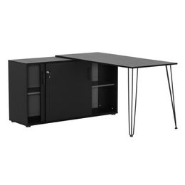 Tchibo - Eckschreibtisch &raquo;Ekko&laquo; - 131x145x74cm - schwarz - Holz / Metall / Kunststoff