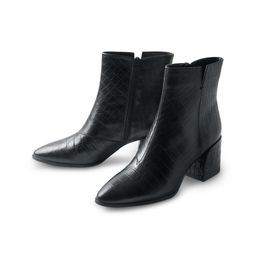 Tchibo - Leder-Stiefelette - Damen - Gr. 38 - schwarz