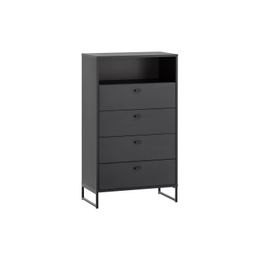 Tchibo - Highboard &raquo;Janne&laquo; - 60x33x104cm - schwarz - Holz / Metall