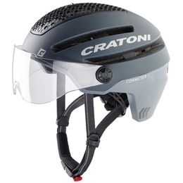 Fahrradhelm Cratoni "Commuter" Gr. 58, grau (grau matt), Helme, 58/61 Kopfumfang: 58cm - 61cm, matt