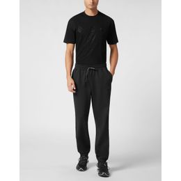 Jogginghose Plein Sport "Jogginghose", Herren, Gr. 5XL, US-Größen, schwarz (02, schwarz), Obermaterial: 95% Polyester, 5% Elasthan, Hosen