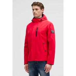 Outdoorjacke CAMP DAVID, Herren, Gr. XL, summer rot, Web, Material Oberstoff: 55% Baumwolle, 45% Polyamid, Futter &Auml;rmel: 100% Polyamid, Futter Rumpf: 100% Polyester, unifarben, regular fit normal, eingesetzt Windstopperb&uuml;ndchen, Jacken Outdoorjacke, mit verstellbarem Saum