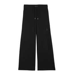 Sweathose Juicy Couture "ANNEN ULTRA LOW WIDE LEG TRACKPANT Damen", Kinder, Gr. L, EURO-Größen, schwarz, 65% Baumwolle, 35% Polyester, Hosen, Trainingshose Damen, Sweathose, Velour, Jogginghose mit Glitzer, Sale