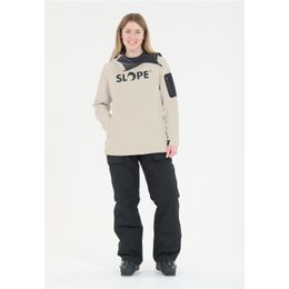 Skijacke SLOPE "Fletcher", Damen, Gr. XS, beige, 92% Polyester, 8% Elasthan, unifarben, normal, ohne Ausschnitt, Jacken Skijacke, mit wasserdichter Membran