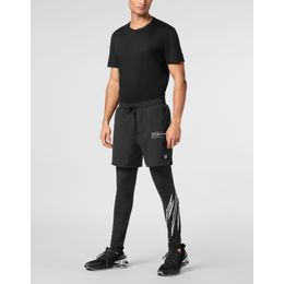 Jogginghose Plein Sport "Jogginghose", Herren, Gr. 4XL, US-Größen, schwarz (02, schwarz), Obermaterial: 89% Polyamid, 11% Elasthan; Futter: 83% Polyester, 17% Elasthan, Hosen