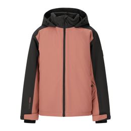 Skijacke WHISTLER "Montill jr.", Jungen, Gr. 128, schwarz (schwarz, rosa), 100% Polyester, mehrfarbig, normal, ohne Ausschnitt, Jacken Skijacke, mit wasserdichter Membran