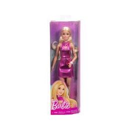 Mattel Barbie Fashionista Puppe im pinken Metallic-Kleid mit Herz-Aussparung