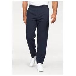 Sweathose Fruit of the Loom, Damen, Gr. M (48/50), N-Gr, blau (marine), angeraute Sweatware, Obermaterial: 80% Baumwolle, 20% Polyester, unifarben, bequem lang, Hosen Sweathose, Open Leg Jogginghose