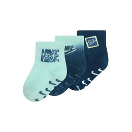 Nike Sportswear Socken 'GLOW WITH ME' Jungen Gr&ouml;&szlig;e 15 opal / dunkelblau / gelb / wei&szlig;