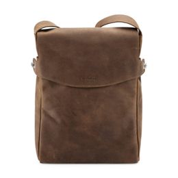 Harold’s Lederwaren Ledertasche Messenger Naturbraun Hochformat
