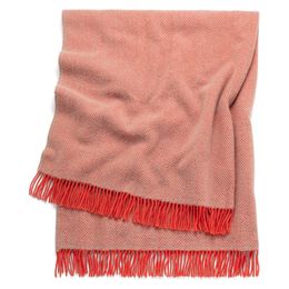Tweedmill Textiles Decke Fischgr&auml;t Koralle