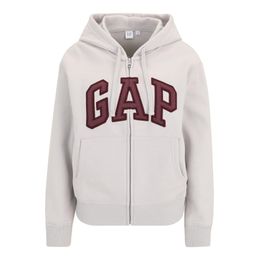 GAP Petite Zip-Up Hoodie 'HERITAGE' female Grey size M