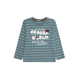 United Colors Of Benetton Shirt Jungen Gr&ouml;&szlig;e 116 opal / taubenblau / dunkelrot / wei&szlig;