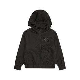 Calvin Klein Jeans Jacke 'ESSENTIAL' Jungen Gr&ouml;&szlig;e 104 hellgrau / schwarz / wei&szlig;