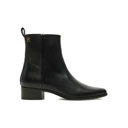 Tommy Hilfiger Shoes Leder-Boots in Schwarz - 39% | Gr&ouml;&szlig;e 37 | Damen-stiefel