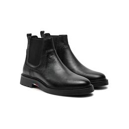 Tommy Hilfiger Shoes Leder-Chelsea-Boots in Schwarz - 37% | Größe 45 | Herrenstiefel