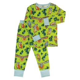 Smafolk Småfolk Pyjama in Hellgrün/ Bunt - 39% | Größe 98/104 | Baby-waesche