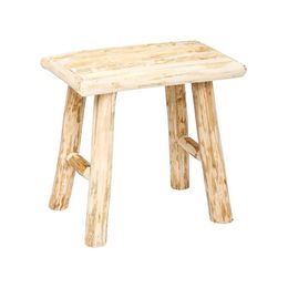 WellHome Hocker in Beige - (B)34,5 x (H)31 x (T)23 cm - 45% | Sitzmoebel