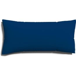 Kissenbezug Schlafgut "EASY Jersey", blau (blau deep), B:40cm L:80cm, Jersey, Obermaterial: 100% Baumwolle, Kissenbezüge, Kissenhülle mit Reißverschluss, weich und saugfähig, Kissenbezug