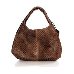 Lucca Baldi Leder-Schultertasche "Pitigliano" in Braun - (B)41 x (H)34 x (T)30 cm - 74% | Damen-taschen