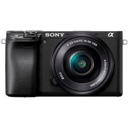 Sony Kompaktkamera "Alpha 6400 + 16-50mm Objektiv", schwarz, B:12cm H:6,69cm T:5,97cm, Fotokameras