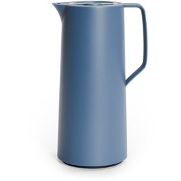 Isolierkanne Emsa "Motiva in modernem Design, 100% auslaufsicher, Made in Germany", blau, B:12,6cm H:28cm, Kunststoff, Kannen, Quick-Press-Deckel, Einhandbedienung, ergonomischer Schraubdeckel