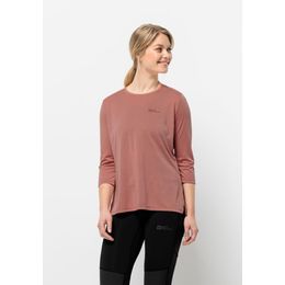 Funktionsshirt Jack Wolfskin "CROSSTRAIL 3/4 T W", Damen, Gr. S (36), rosa (blush, powder), OBERSTOFF 100% POLYESTER, Shirts