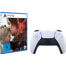 Playstation 5 Playstation 5-Controller "Death Stranding 2: On the Beach + DualSense", schwarz (schwarz, weiß), B:16cm H:6,6cm T:10,6cm, Spielecontroller