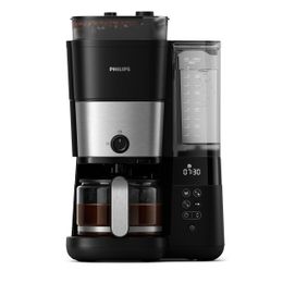 Philips Kaffeemaschine mit Mahlwerk "HD7888/01 All-in-1 Brew", schwarz (schwarz, edelstahl), 10, Kaffeemaschinen, mit Smart Dosierung und Kaffeebohnenbehälter