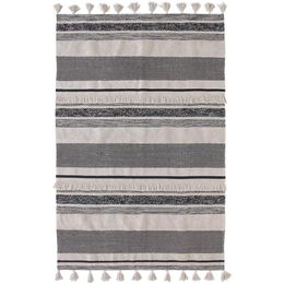 Hochflor-Teppich GUTMANN FACTORY "Puffy 67710", beige (beige, grau), B:160cm H:60mm L:230cm, Baumwolle, Teppiche