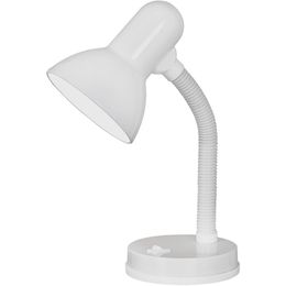 Eglo Tischleuchte "BASIC", weiß, 1, Ø 12,5cm H: 30cm, Leuchten, Ø12,5 x H30 cm / exkl. 1 x E27 (je max. 40W) / Wippschalter, Schreibtischlampe