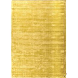 Teppich Tom Tailor HOME "Shine uni" Gr. 2, gold (goldfarben), B:85cm H:8mm L:155cm, Viskose, Teppiche, Handweb Teppich, 100% Viskose, handgewebt, mit elegantem Schimmer