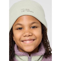 Beanie Jack Wolfskin "REAL STUFF BEANIE K", Jungen, Gr. onesize, grün (mint, leaf), Hauptmaterial: 100% Polyester (recycled), Mützen