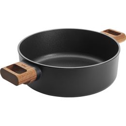 Kasserolle WOLL MADE IN GERMANY "Eco Logic QXR", schwarz (schwarz, natur), Ø:24cm, Töpfe