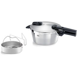 Fissler Schnellkochtopf "Vitaquick Premium", Ø 22cm + Höhe 15cmedelstahlfarben, Töpfe, Made in Germany, mit gelochtem Einsatz