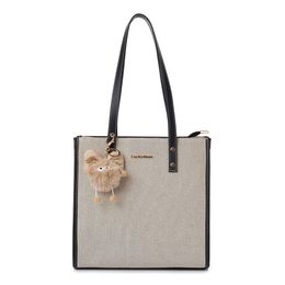 Lucky Bees Schultertasche in Beige - (B)30 x (H)30 x (T)15 cm - 68% | Damen-taschen