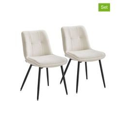 Songmics 2er-Set: Esszimmerstühle in Creme - (H)81 cm - 33% | Sitzmoebel