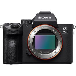 Sony Systemkamera "ILCE-7M3B - Alpha 7 III E-Mount", schwarz, B:12,69cm H:9,56cm T:7,37cm, Fotokameras, Exmor R CMOS Vollformatsensor, 2 Kartenslots, nur Gehäuse