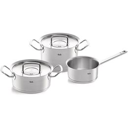 Fissler Topf-Set »ORIGINAL-PROFI COLLECTION Edelstahl-Topfset« 1x Bratentopf Ø 20 cm, 1x Kochtopf Ø 20 cm, 1x Kasserolle Ø 16 cm, 1 Stk. tlg....