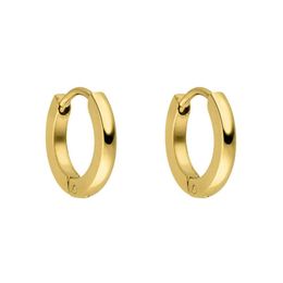 PURELEI Paar Creolen &raquo;Schmuck Geschenk Ike Ohrringe&laquo; gelbgoldfarben 14 mm Kleine, glanzvolle Akzente am Ohr sind diese zeitlos sch&ouml;nen Ohrringe
