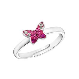 Prinzessin Lillifee Fingerring »Schmetterling« mit Preciosa Crystal silberfarben-pink-rosa-kristallweiß 1,2 g Tierischer Mädchen Ring von...