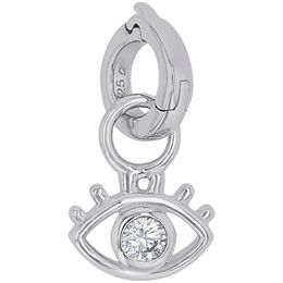 Amor Charm-Einhänger »Magisches Auge« mit Zirkonia (synth.) silberfarben-kristallweiß + kristallweiß Stilvoller Charm-Anhänger von Amor für Frauen