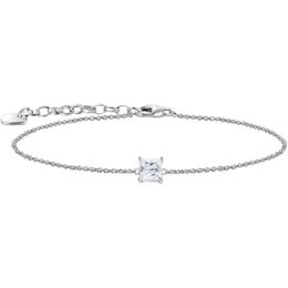 Thomas Sabo Armband »Schmuck Silber 925 Armkettchen mit Solitär« mit Zirkonia (synth.) silberfarben-kristallweiß + kristallweiß 19 Armband mit...