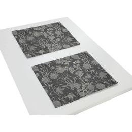Platzset Adam "Flower Cuv&eacute;e" Gr. 1, gr&uuml;n (olivgr&uuml;n), B:30cm L:40cm, Obermaterial: 100% Baumwolle, Platzsets
