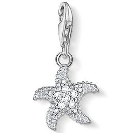 Thomas Sabo Charm-Einhänger »Seestern« mit Zirkonia (synth.) silberfarben-weiß + weiß Besonderer Charm-Anhänger mit Seesternmotiv