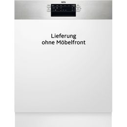 AEG teilintegrierbarer Geschirrspüler "FEE53628ZM", Energieeffizienz: D (A-G), silber (silberfarben), B:59,6cm H:81,8cm T:57,5cm, Geschirrspüler